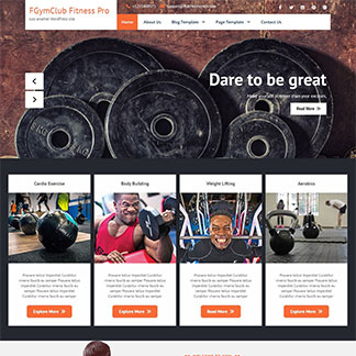 Fitness WordPress Theme - FGym Club Pro